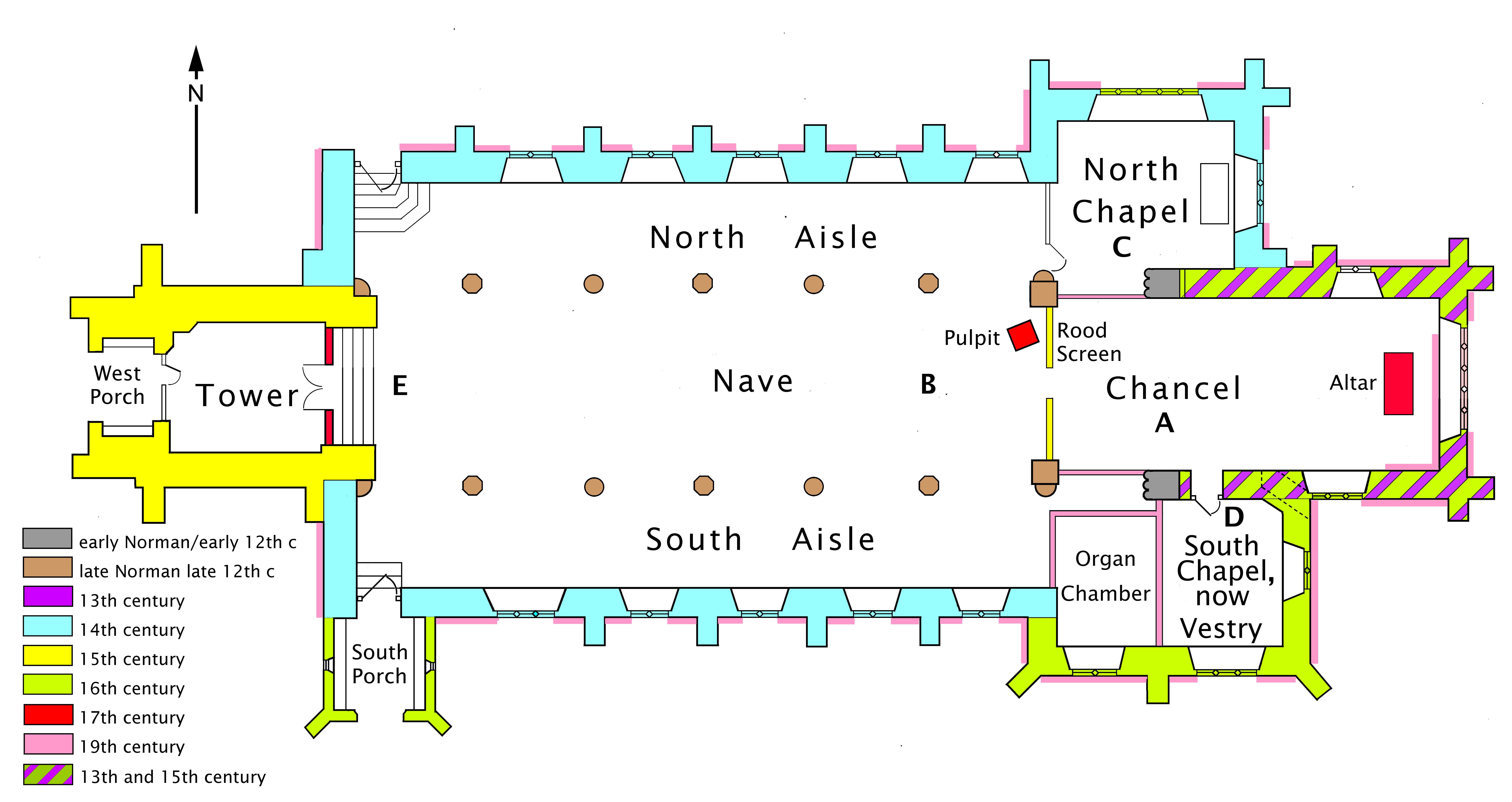 Historic Plan Of St Mary s Church Heart Of Norfolk Churches